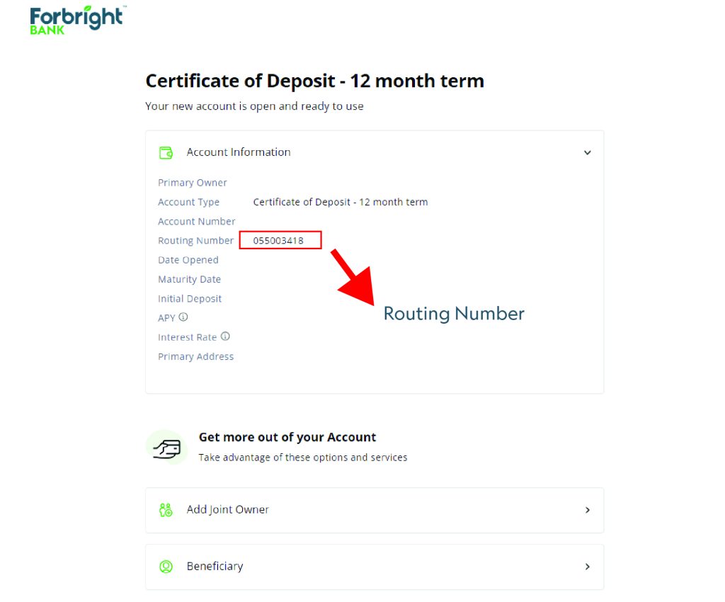 Forbright Bank Routing Numbers | Forbright Bank